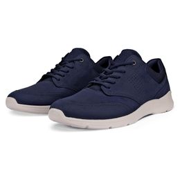 Ecco Herren Schn&uuml;rschuh "Irving", Gr. 46, blau, Nubukleder, Schuhe, Freizeitschuh, Halbschuh, Schn&uuml;rschuh mit gepolstertem Schaftrand