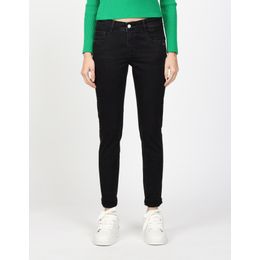 Gang Damen Relax-fit-Jeans "94AMELIE", schwarz, Gr. 28, Denim/Jeans, Obermaterial: 90% Baumwolle, 8% Polyester, 2% Elasthan, Jeans, mit Used-Effekten