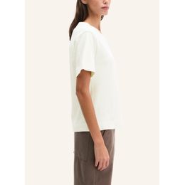 Marc O'Polo MARC O'POLO Damen T-Shirt "mit aufgesetzter Satin-Tasche"grau wei&szlig;, Gr. XXS, unifarben, Obermaterial: 100% Baumwolle, Shirts