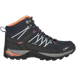 CMP Damen Wanderschuh "RIGEL MID WMN WP TREKKING SHOES", Gr. 38b.blau, giada, peach, Leder, Schuhe, wasserdicht