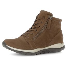 ROLLINGSOFT Damen Schn&uuml;rboots, Gr. 37, braun, Nubukleder, Schuhe, Keilabsatz, Komfortboots mit profilierter Gummilaufsohle