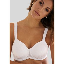 Lascana Damen Minimizer-BH, Gr. 75, wei&szlig;, Spitze, Obermaterial: 88% Polyamid, 12% Elasthan, BHs, mit B&uuml;gel aus schimmernder Jaquardspitze