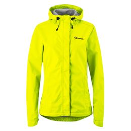 Gonso Damen Fahrradjacke "Sura Light", gelb, Gr. 44, 100% Polyester, Jacken, Damen Regenjacke wind- und wasserdicht, Radjacke mit Kapuze