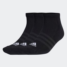 Herren Funktionssocken "CUSHIONED LOW-CUT, 3 PAAR", adidas Performance, Gr. S, schwarz, Obermaterial: 62% Baumwolle, 36% Polyester, 1% Elasthan, 1%