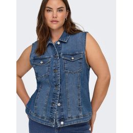 Only CARMAKOMA Damen Jeansweste "CARWESPA WEST DNM PIM619 NOOS"medium blau denim, Gr. 46, unifarben, Denim/Jeans, Obermaterial: 79% Baumwolle, 20%