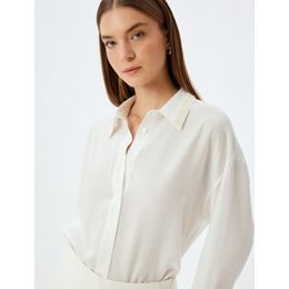 KOTON Bluse Damen Gr&ouml;&szlig;e L wei&szlig;