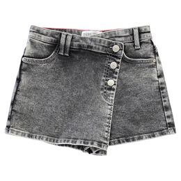 Cars Jeans M&auml;dchen Jeansshorts, schwarz, Gr. 12, Abriebeffekte, unifarben, Denim/Jeans, Obermaterial: 99% Baumwolle, 1% Elasthan, Jeans