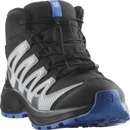 Salomon Kinder Wanderschuh "XA PRO V8 MID WP J", Gr. 33, schwarz, Synthetik, Textil, Schuhe, wasserdicht