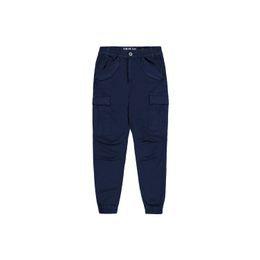 Herren Cargohose "Airman Pant", blau, Gr. 31, Alpha Industries, Obermaterial: 98% Baumwolle, 2% Elastan. Futter: 100% Baumwolle, Hosen