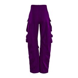 WINSHAPE Damen Sporthose "Functional Comfort Cargo Pants CP101C", lila, Gr. S, 85% Polyester, 15% Elasthan, Hosen, mit Taschen