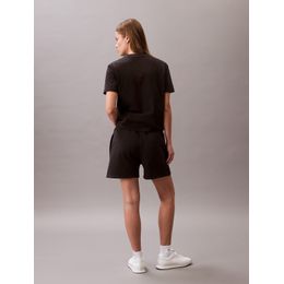 Damen Sweatshorts "MONOLOGO FRENCH TERRY SHORT", schwarz, Gr. XXL, Calvin Klein Jeans, unifarben, Jersey, Obermaterial: 86% Baumwolle, 14% Polyester,