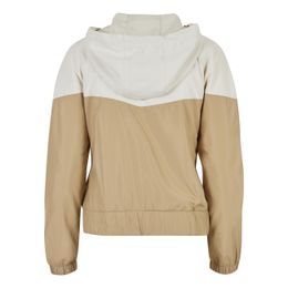 Urban Classics Damen Anorak "Urban Classics Damen Ladies Arrow Windbreaker", beige, Gr. XS, mehrfarbig, 100% Polyester, Jacken