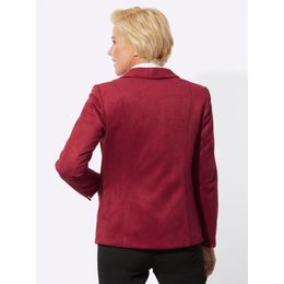 CLASSIC Damen Jackenblazer "Lederimitat-Blazer", rot, Gr. 38, 90% Polyester, 10% Elasthan, Blazer