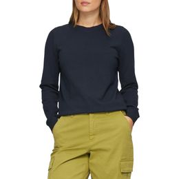 s.Oliver Damen Strickpullover, blau, Gr. 38, unifarben, Obermaterial: 72% Viskose, 28% Polyester, Pullover, mit Stehkragen