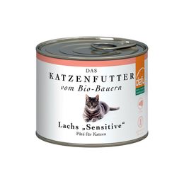 Defu Bio-Lachs Sensitive Pate Katzen-Nassfutter Bio 12x200g