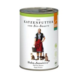 Defu Bio-Huhn Sensitive Pate Katzen-Nassfutter Bio 12x410g