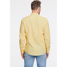 JACK'S INN 54 JACK&rsquo;S Herren Leinenhemd "Leinenhemd (Langarm) Regular Fit"lt gelb, Gr. L, Obermaterial: 55% Leinen, 45% Baumwolle, Hemden