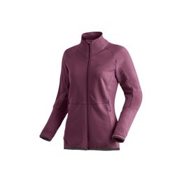 Maier Sports Damen Fleecejacke "Sinaia W", lila, Gr. 50, 100% Polyester, Jacken, Damen Midlayer, atmungsaktiv schnelltrocknend, Full-Zip, Regular Fit