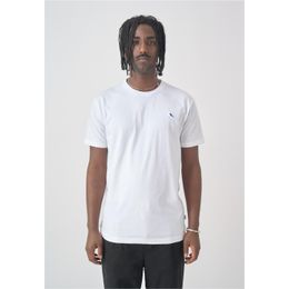 Cleptomanicx Herren T-Shirt "Embro Gull", wei&szlig;, Gr. S, bestickt, 100% Baumwolle, Shirts, mit Gull-Stickerei