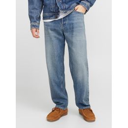 Jack & Jones JACK & JONES Herren Loose-fit-Jeans "JJIEDDIE JJORIGINAL MF 710", blau, Gr. 33, Abriebeffekte, Denim/Jeans, Obermaterial: 100% Baumwolle, Jeans