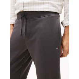 Tommy Jeans Herren Sweathose "TJM SLIM S FLAG SWEATPANT"washed schwarz, Gr. L, Sweatware, Obermaterial: 80% Baumwolle, 20% Polyester, Hosen, Mit