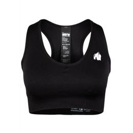 GORILLA WEAR Damen Sport-BH "Preto", Gr. S, schwarz, 90% Nylon, 10% Elasthan, unifarben, BHs, mit herausnehmbaren Polstern
