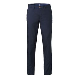 MEYER Herren Chinos "M5 Chino 1-6010", blau, Gr. 36, unifarben, 67% Baumwolle, 30% Polyamid, 3% Elasthan, Hosen, mit buntgewebtem Innenfutter