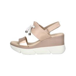 Nero Giardini Damen Keilsandalette "Nero Giardini Sandalen Leder", Gr. 37, rosa, Leder, Schuhe