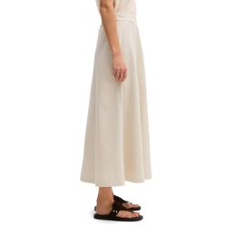 Marc O'Polo MARC O'POLO Damen Webrock "aus Bio-Baumwolle-Lyocell-Leinen-Mix", beige, Gr. 42, unifarben, Obermaterial: 54% Baumwolle, 23% Lyocell, 23% Leinen,