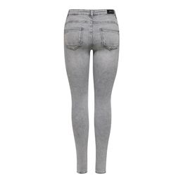 Only Damen Skinny-fit-Jeans "ONLPOWER LIFE MID PUSH", grau, Gr. L, Abriebeffekte, Destroyed-Effekte, Denim/Jeans, Obermaterial: 92% Baumwolle, 6%
