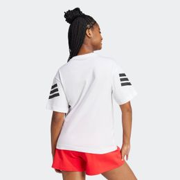 Damen T-Shirt "FUTURE ICONS 3-STREIFEN", wei&szlig;, Gr. XL, adidas Sportswear, Obermaterial: 100% Baumwolle, Shirts