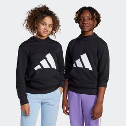 M&auml;dchen Kapuzensweatshirt "J BL FT HD 280", schwarz-wei&szlig;, Gr. 152, adidas Sportswear, Obermaterial: 55% Baumwolle, 36% Polyester, 9% Viskose,