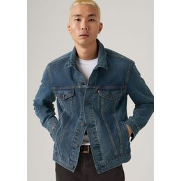 Levi's LEVI'S Herren Jeansjacke "VINTAGE FIT TRUCKER JKT", blau, Gr. M, unifarben, Denim/Jeans, Obermaterial: 100% Baumwolle, Jacken, mit Knopfleiste