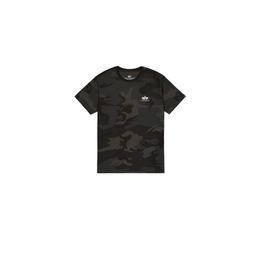 Herren T-Shirt "Backprint T-Shirt Camo", schwarz, Gr. L, Alpha Industries, Obermaterial: 100% Baumwolle, Shirts