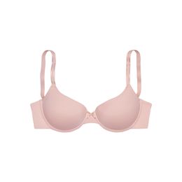 Lascana Damen Schalen-BH "T-Shirt-BH, B&uuml;gel-BH, Ela - perfect basic", Gr. 70, rot, Microtouch, Obermaterial: 82% Polyamid (TACTEL), 18% Elasthan