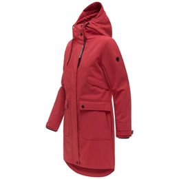 Navahoo Damen Kurzmantel "Morgennebel 14"rot, Gr. S, Obermaterial: 100% Polyester. Innenfutter: 62% Polyester, 33% Baumwolle, 5% Elasthan.