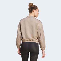 Damen Sweatshirt "MOTION ES COVER"chalky braun, Gr. XS, adidas Performance, Obermaterial: 73% Polyester, 19% Baumwolle, 8% Elasthan, Sweatshirts