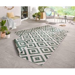 Teppich Hanse Home, B:200cm H:5mm L:290cm, gr&uuml;n, Kunstfaser, Wohnzimmer, Teppiche, "Malta Wendeteppich", In-& Outdoor, Wetterfest, Balkon, Terrasse,