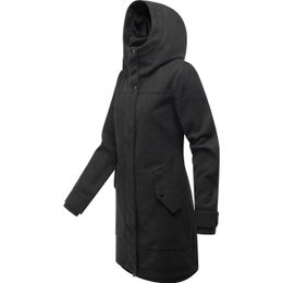 Ragwear Damen Wollmantel "Janesha Coat"dunkelgrau, Gr. M, Obermaterial: 100% Polyester. Innenfutter: 100% Polyester, M&auml;ntel, Mantel in Wolloptik mit