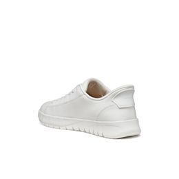 Geox Herren Slip-On Sneaker "U FLEXTRIDE PLUS", Gr. 40wei&szlig;, Leder, Textil, Schuhe, Halbschuh, Freizeitschuh, Slipper mit weich gepolsterter Ferse