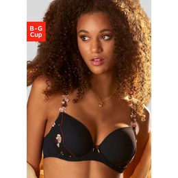 Lascana Damen Schalen-BH "Maria", Gr. 70, bunt, Spitze, Obermaterial: 72% Polyamid, 24% Polyester, 4% Elasthan, BHs, Edle Stickerei-Spitze mit