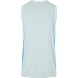 Karl Kani Herren Tanktop "Karl Kani Signature Colorblock Basketball Jersey"lightaqua, aqua, Gr. S, bedruckt, 100% Polyester, Tops