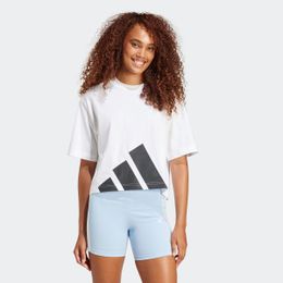 Damen T-Shirt "ESSENTIALS BIG LOGO BOYFRIEND", schwarz-wei&szlig;, Gr. XL, adidas Sportswear, Obermaterial: 100% Baumwolle, Shirts