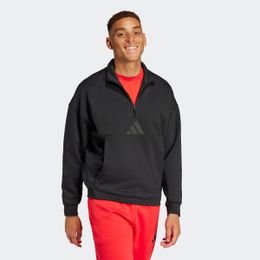 Herren Sweatshirt "ADIDAS Z.N.E. QUARTER-ZIP", schwarz, Gr. S, adidas Sportswear, Obermaterial: 57% Polyester, 43% Baumwolle, Sweatshirts