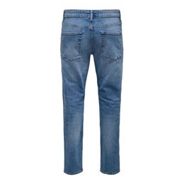 Only & Sons ONLY & SONS Herren Straight-Jeans "ONSWEFT REGULAR WB 0021 TAI DNM NOOS"light medium blau denim detail:resin 3d, Gr. 30, Abriebeffekte, Denim/Jeans,