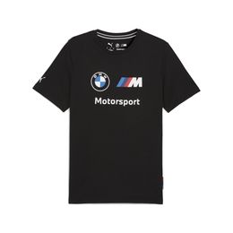Puma Herren T-Shirt "BMW M Motorsport Essentials Logo T-Shirt Herren", schwarz, Gr. XS, Obermaterial: 100% Baumwolle; Rippe: 80% Baumwolle, 20%
