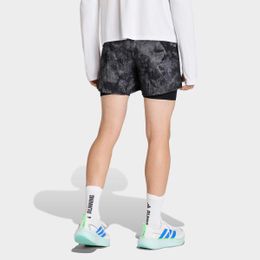 Herren Laufshorts "ADI365 SPRAY DYE 2IN1"grau four, normal, gr., Gr. S, adidas Performance, Obermaterial: 100% Polyamid, Hosen