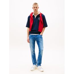 Tommy Jeans Herren Slim-fit-Jeans "Scanton Slim", blau, Gr. 33, Denim/Jeans, Obermaterial: 93% Baumwolle, 4% Polyester, 3% Elasthan, Jeans, mit