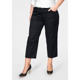 KjBRAND Damen 7/8-Hose "Babsie: bequemer Oberschenkel", schwarz, Gr. 52, unifarben, Web, Obermaterial: 98% Baumwolle, 2% Elasthan, Hosen, Sommerlich,