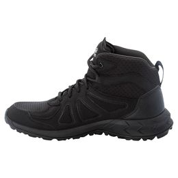Jack Wolfskin Damen Wanderschuh "WOODLAND 2 TEXAPORE MID W", Gr. 38, schwarz, Synthetik, Textil, Schuhe, wasserdicht, Trekkingschuh